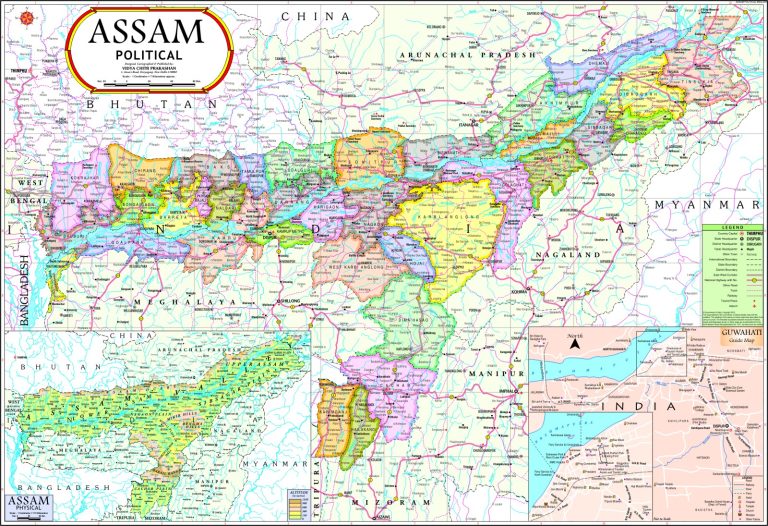 Assam Map - Vidya Chitr Prakashan ( VCP )